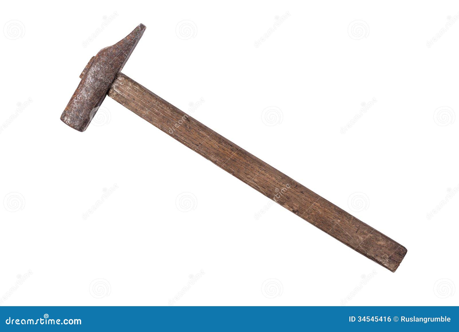 Old Rusty Hammer Isolated on the White Stock Photo - Image of hammer ...