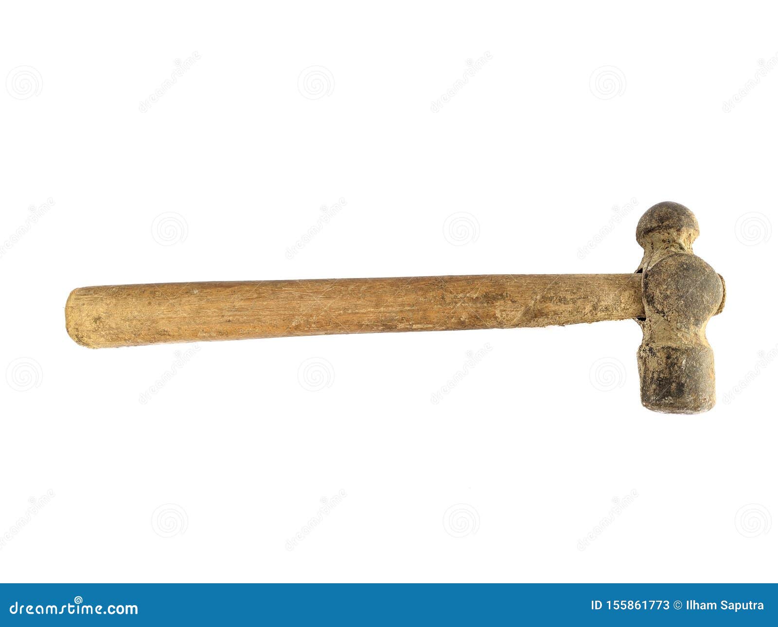 Old Rusty Hammer Isolated on White Background Stock Image - Image of ...