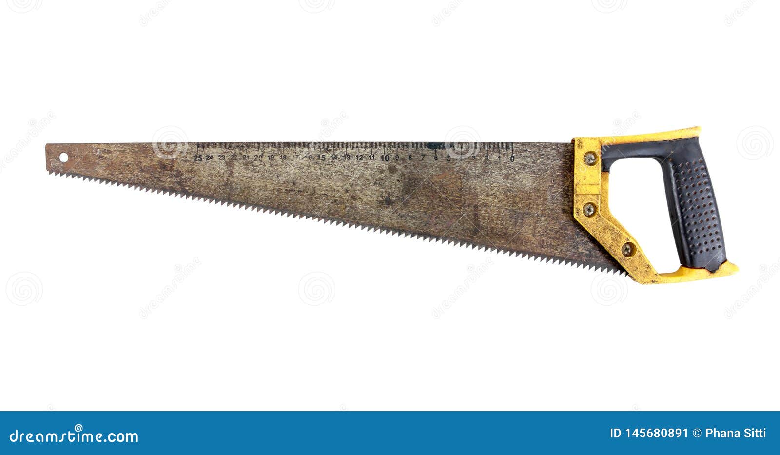 Old Rusty Hand Saw Isolated on White Background. Old Hand Saw Isolated ...