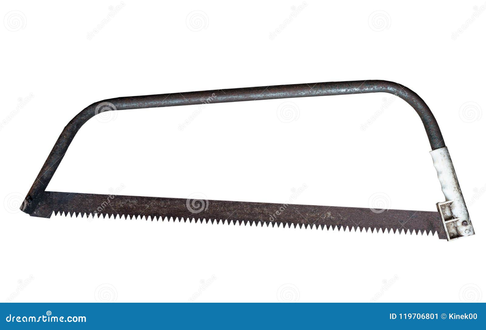 Old Rusty Hand Saw Isolated on White Background with Clipping Path ...
