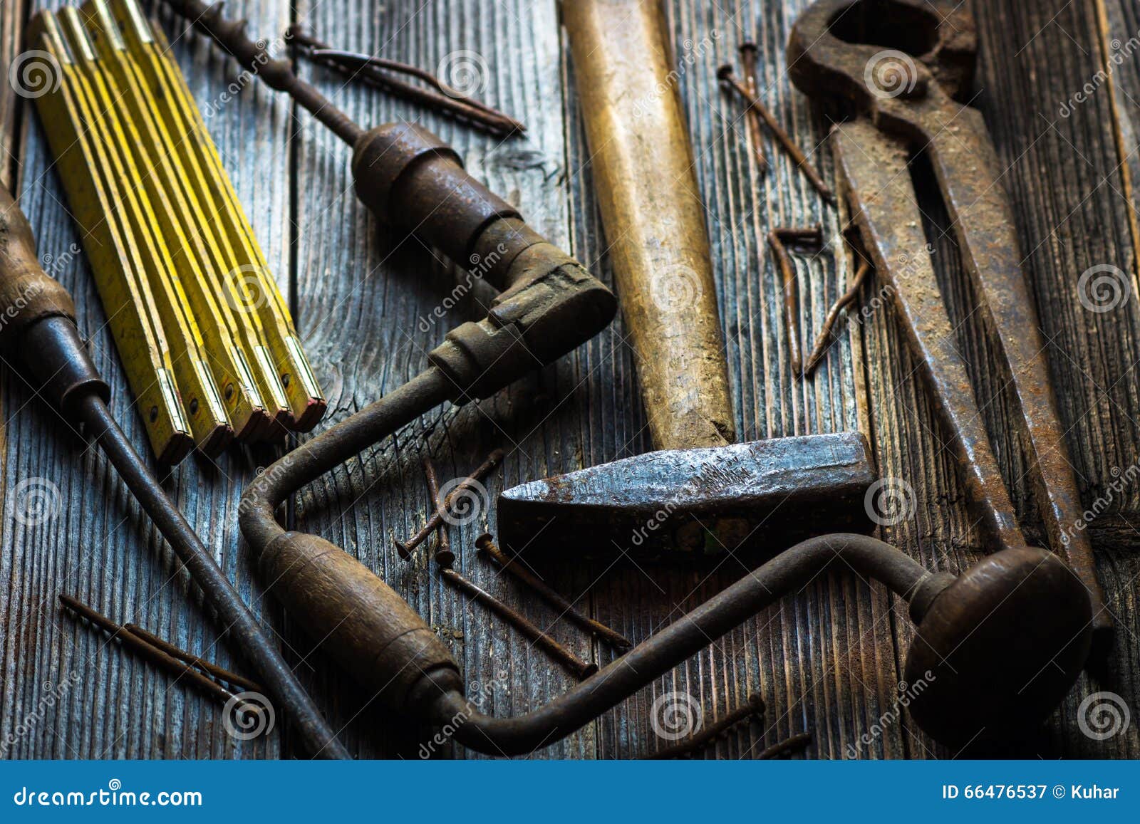 Old and rusty hand tools stock image. Image of industry - 66476537