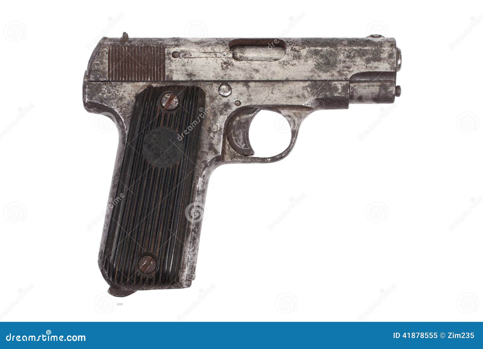 Old rusty handgun stock image. Image of metal, century - 41878555