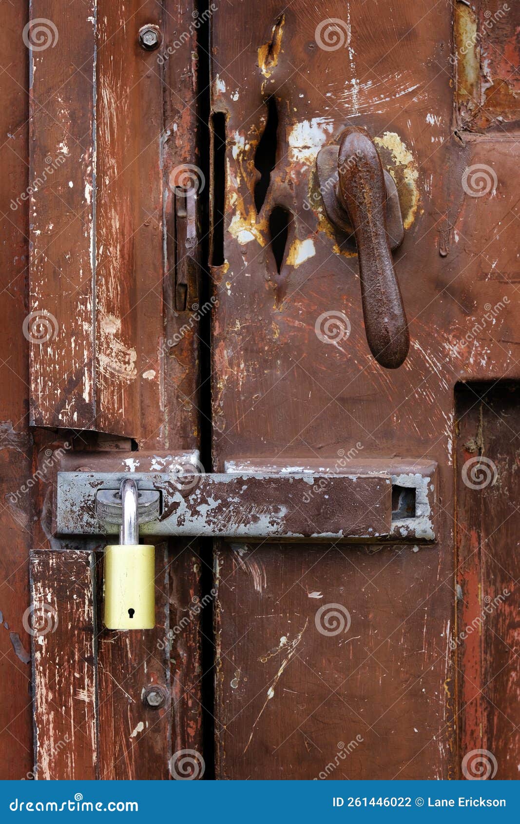 Old Rusty Handle on Door with Lock Stock Photo - Image of handle, rust ...