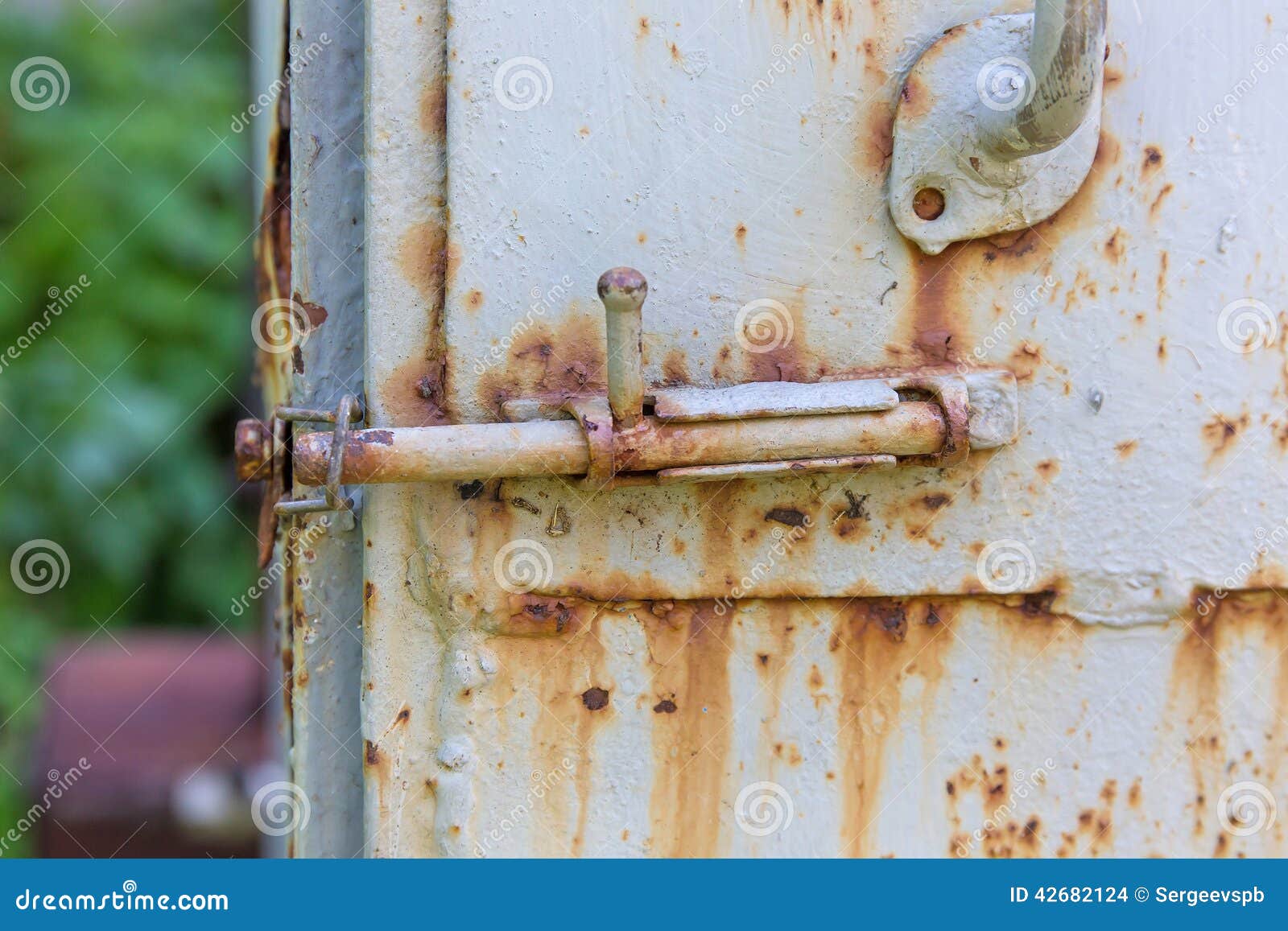 Old rusty hasp stock photo. Image of entrance, iron, vintage - 42682124