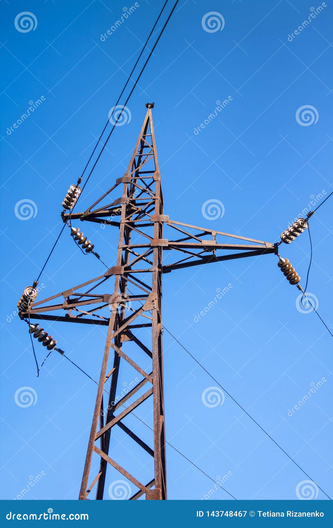 Old Rusty High Voltage Pole Stock Image - Image of pylon, rusty: 143748467