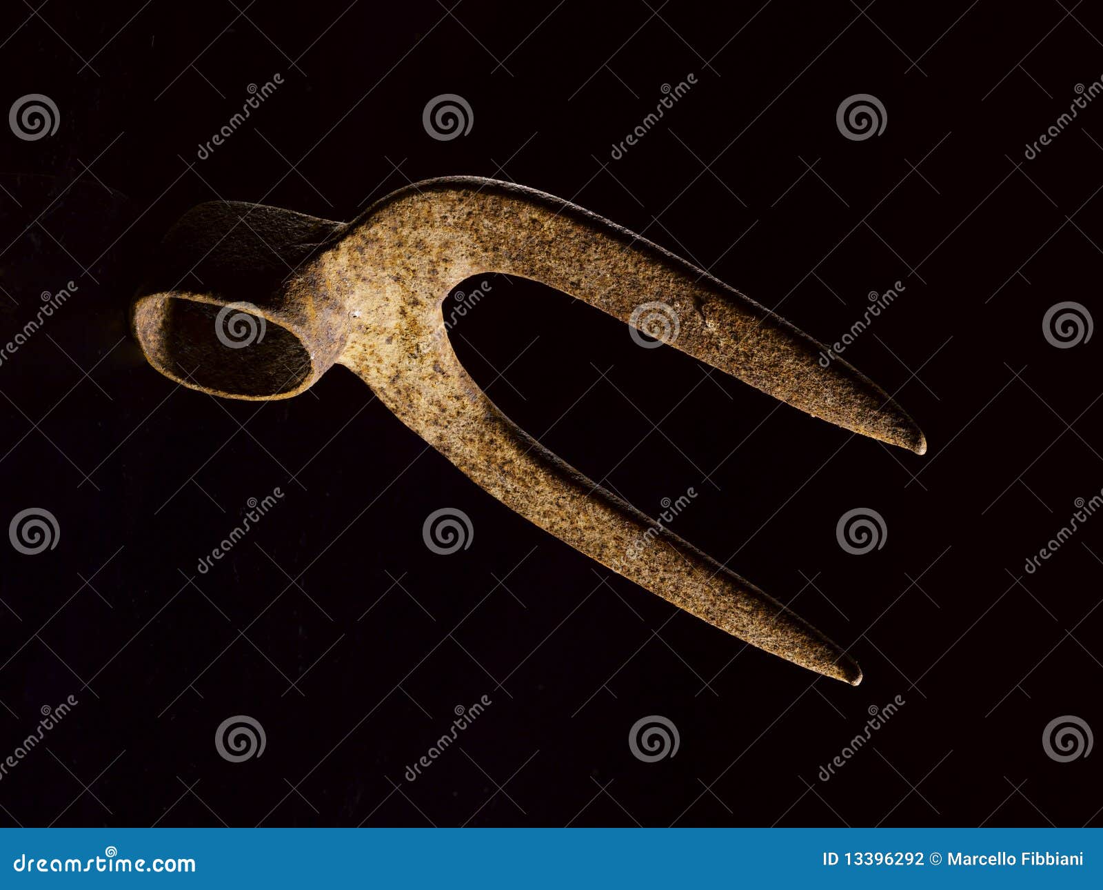 Old rusty hoe stock photo. Image of rust, vintage, metal - 13396292