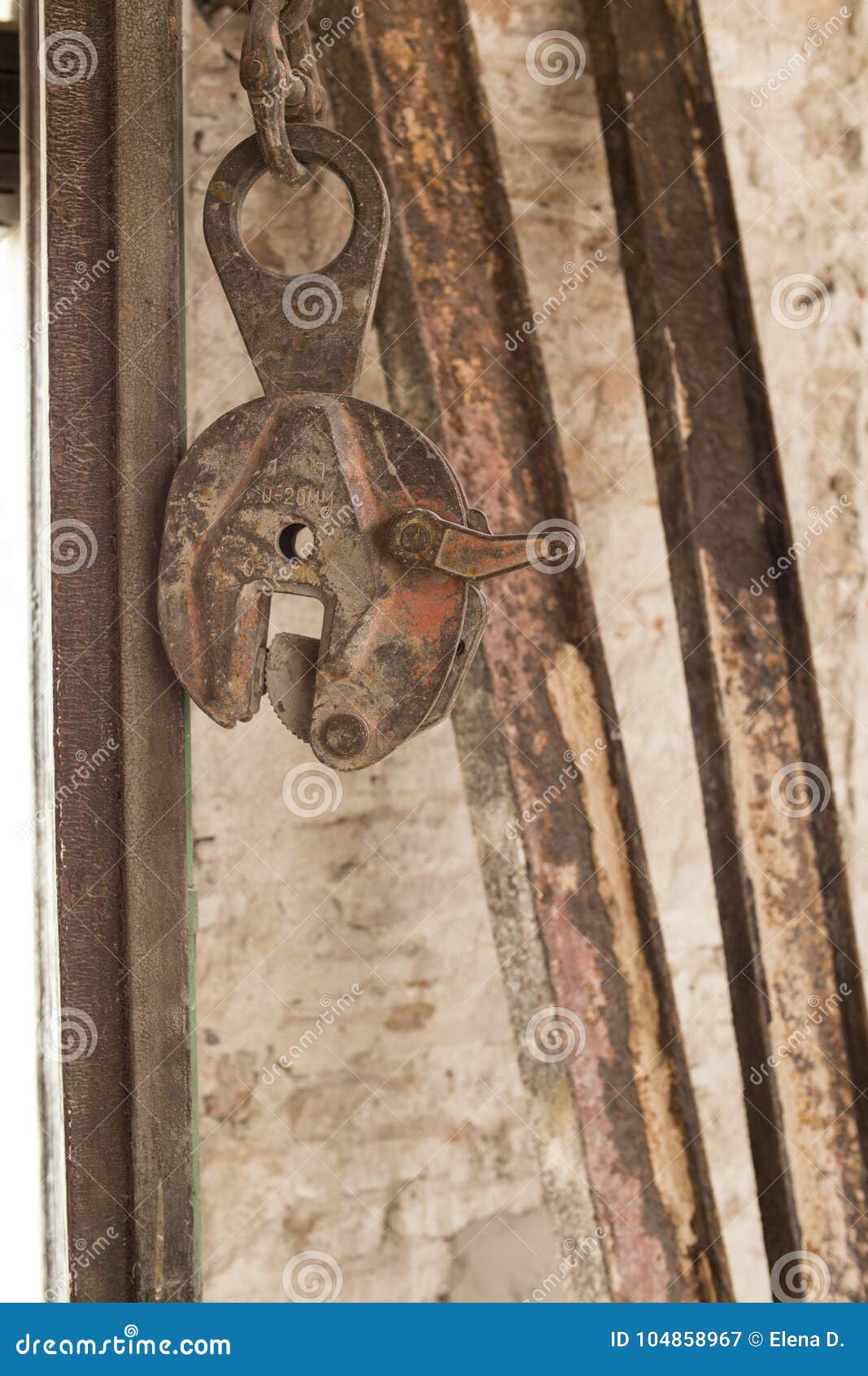Old rusty hoist stock image. Image of derelict, powerful - 104858967