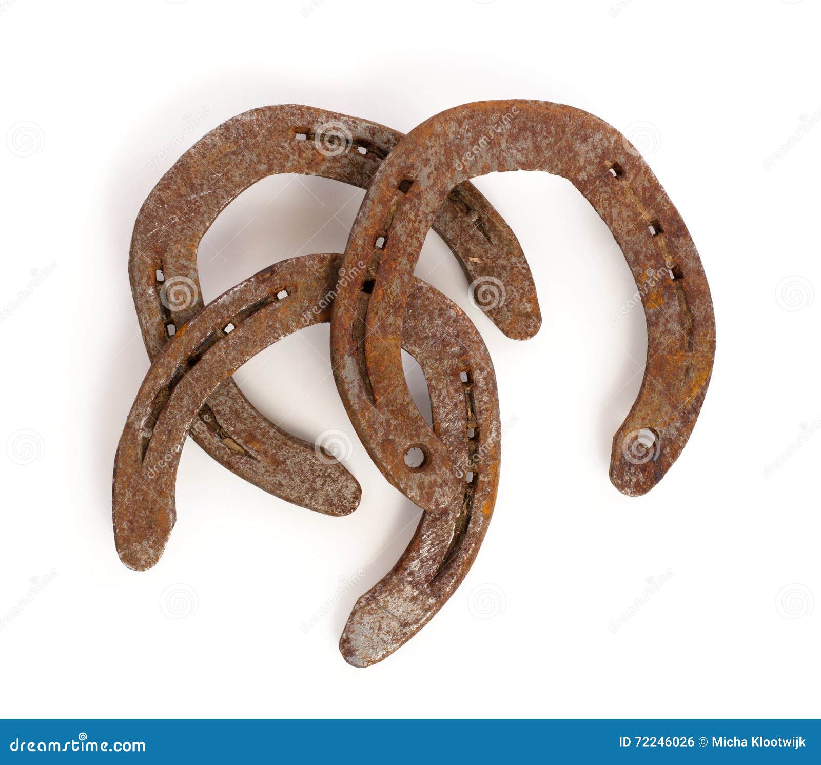 Old rusty horseshoes stock photo. Image of three, antique - 72246026