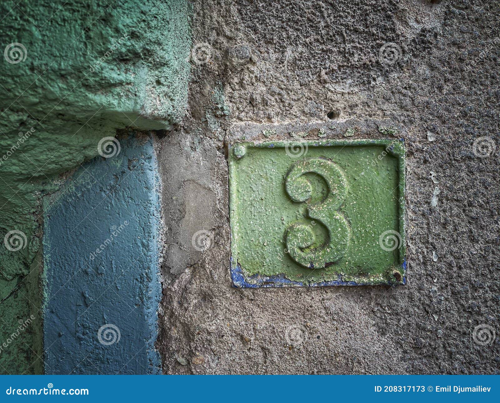 Old Rusty House Number Plate, Old House Number Stock Image - Image of ...