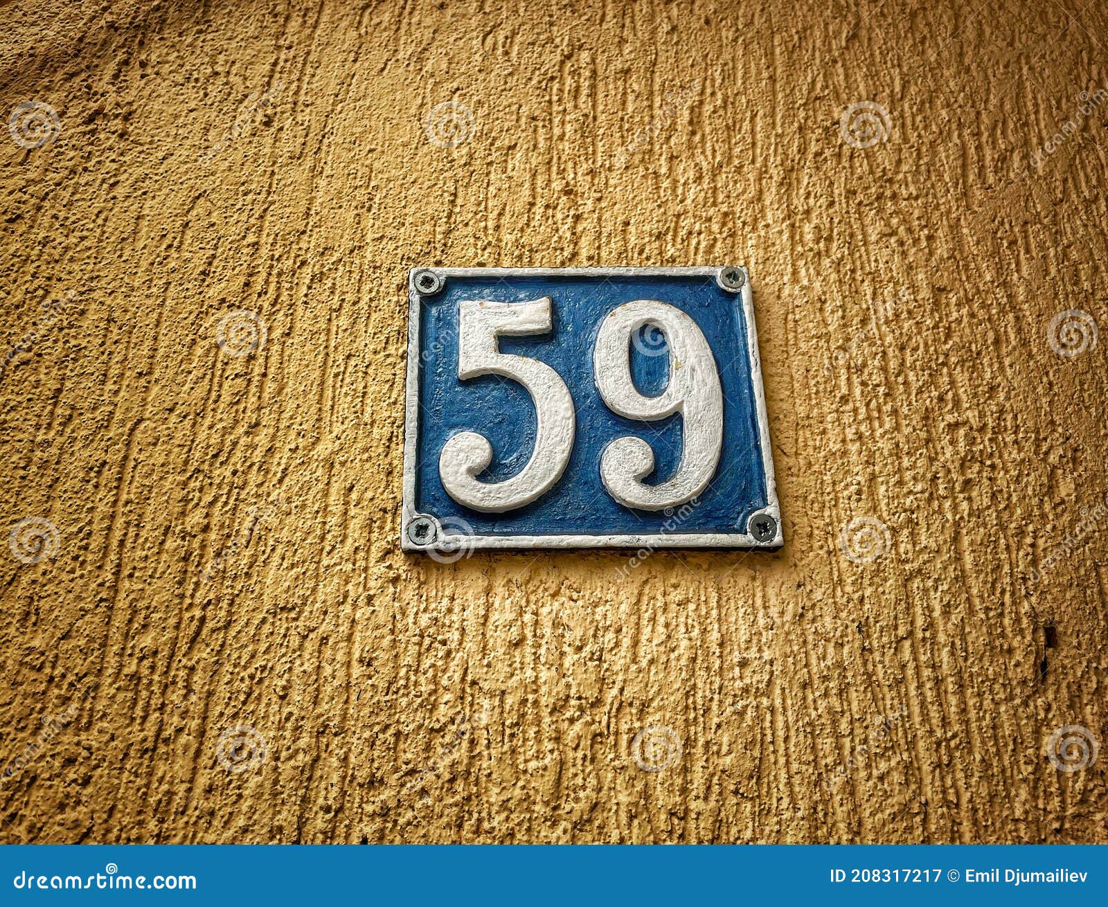 Old Rusty House Number Plate, Old House Number Stock Image - Image of ...