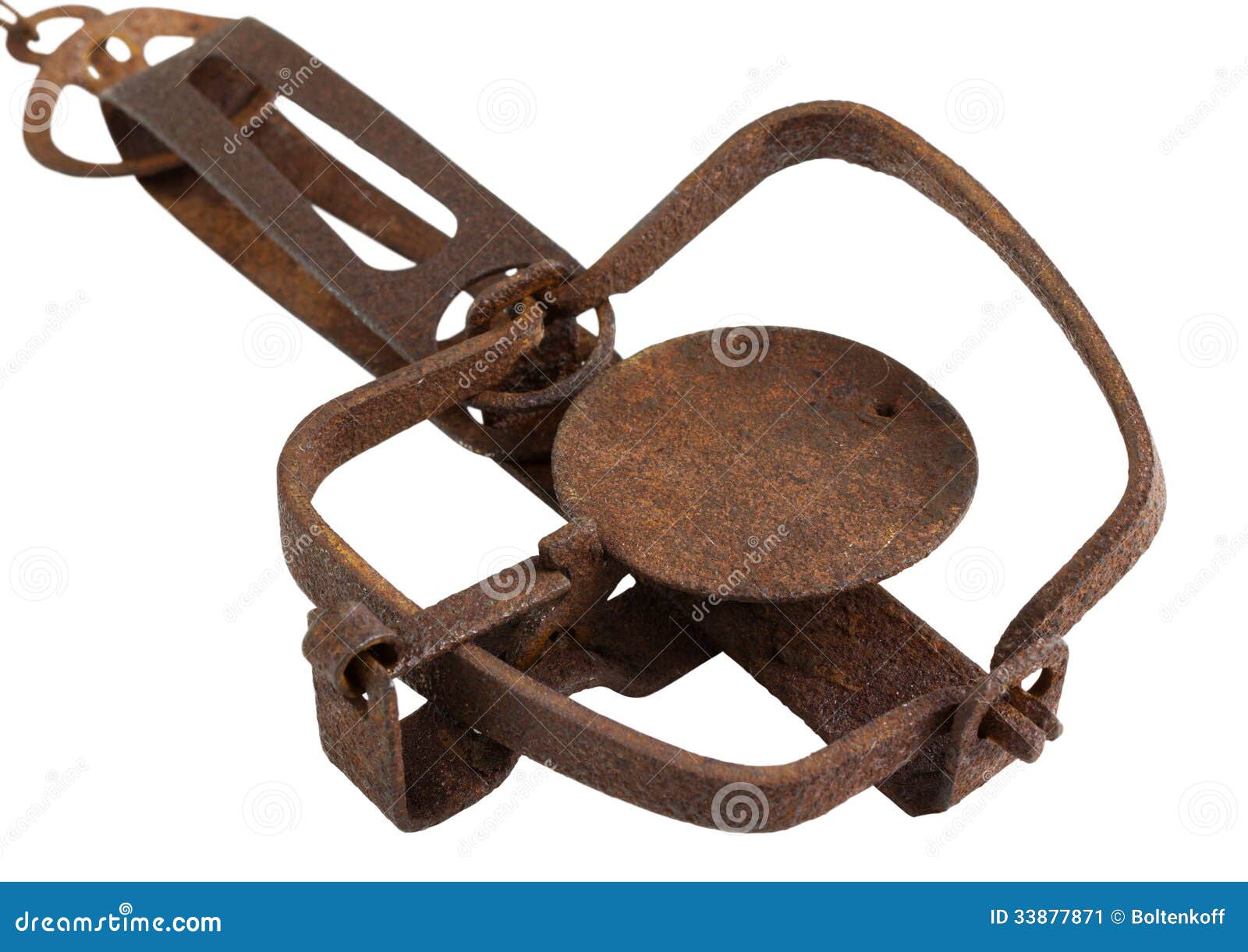 Old rusty hunting trap stock image. Image of concept - 33877871