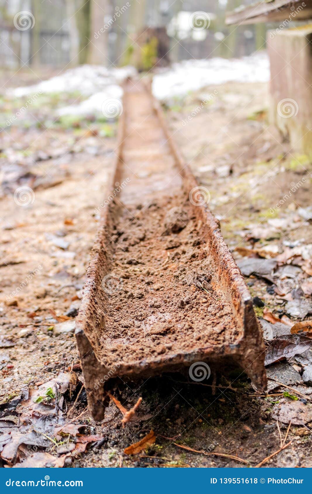 Old Rusty I-beam. Construction of Fortifications Stock Photo - Image of ...