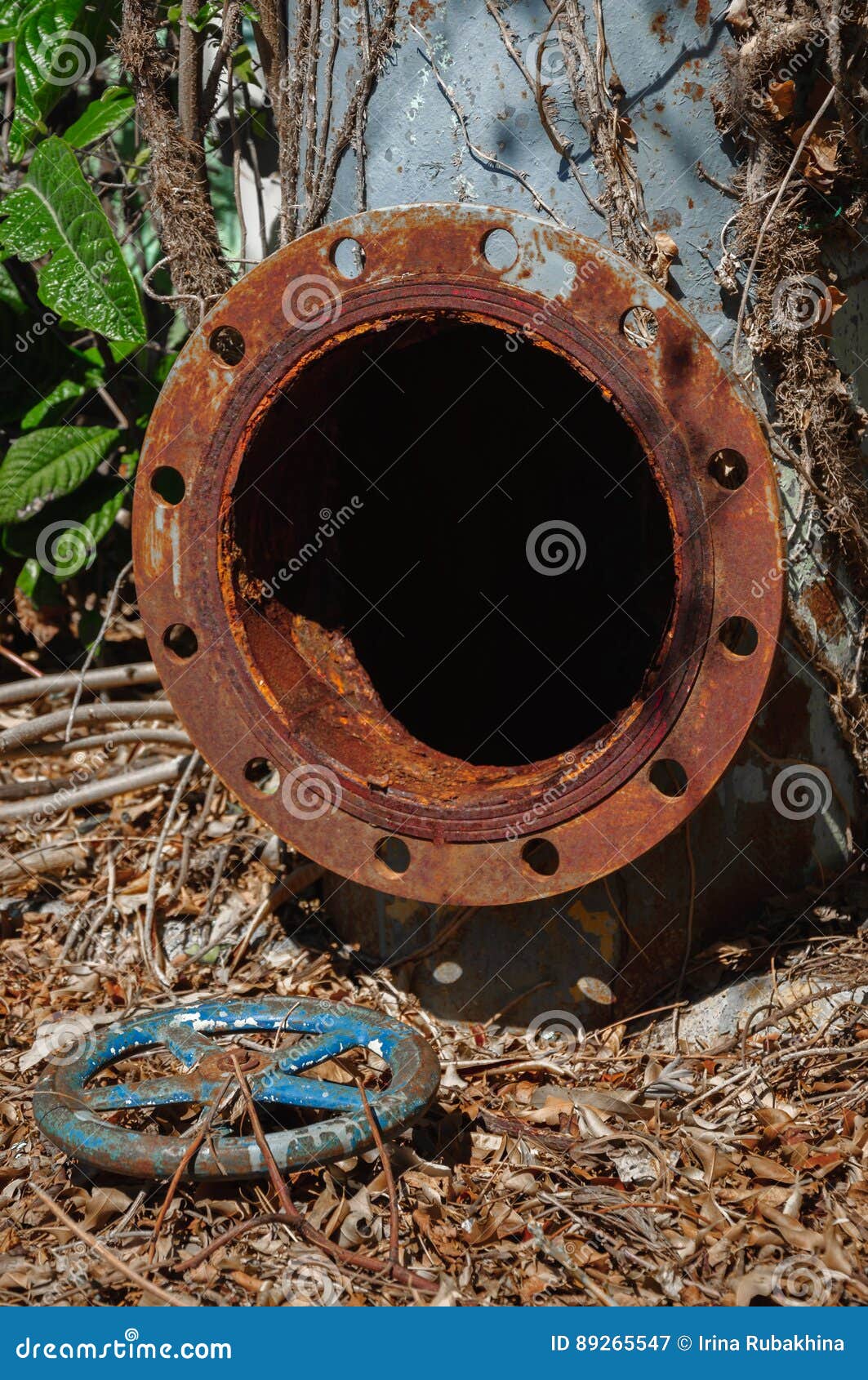 Old Rusty Industrial Tap Water Pipe and Valve Stock Image - Image of ...