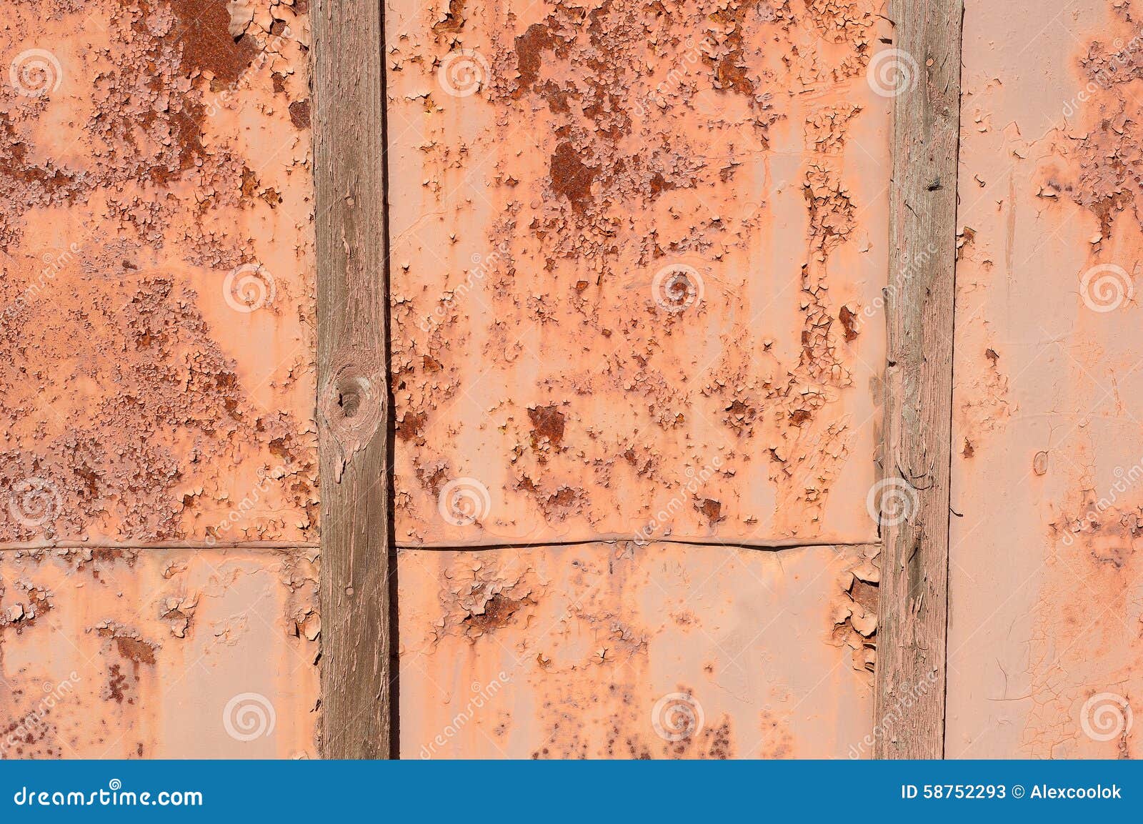 Old Rusty Iron Fence with Boards Stock Image - Image of architecture ...