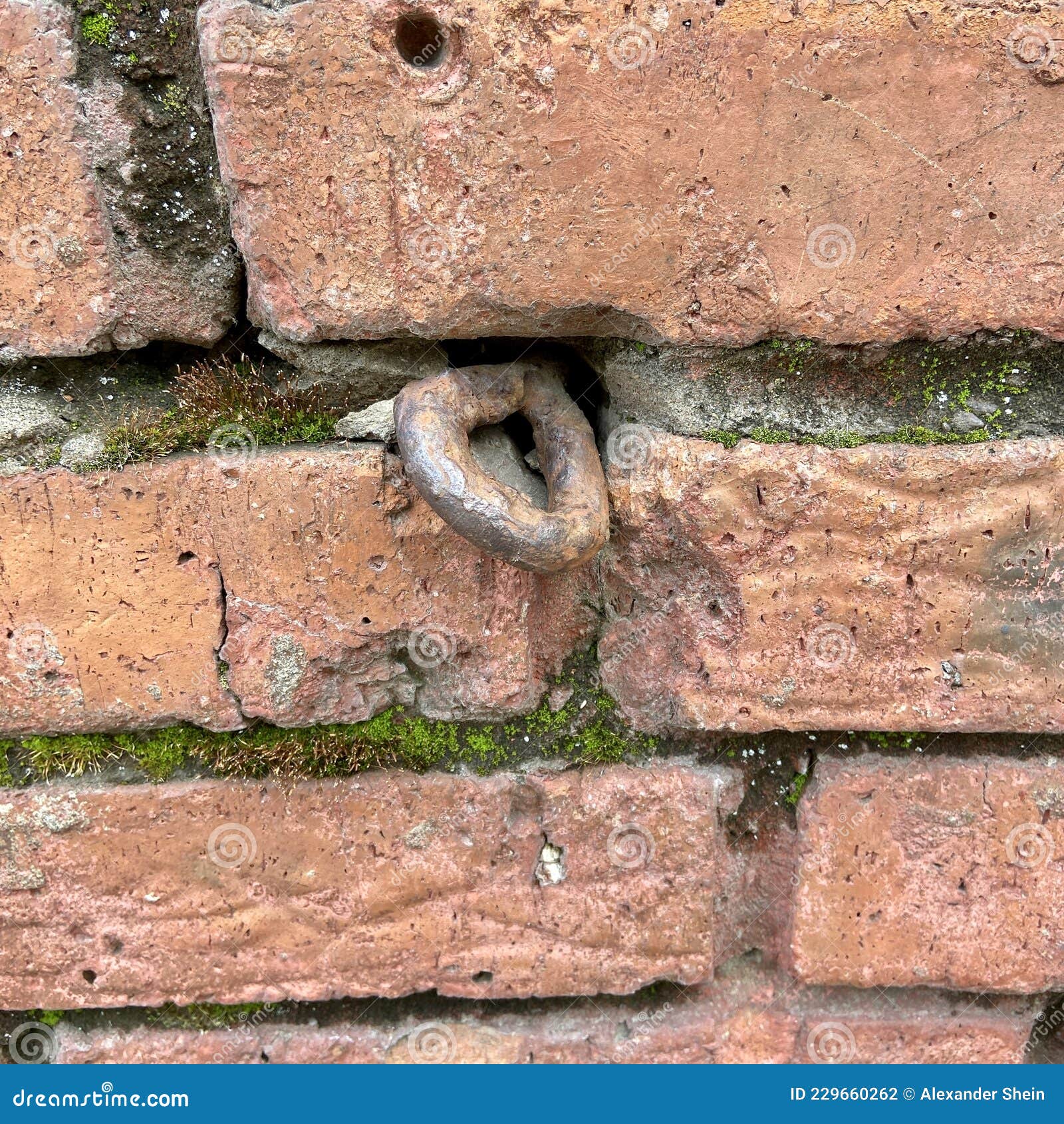 Old Rusty Iron Hook in a Brick Wall Stock Photo - Image of brick, rusty ...