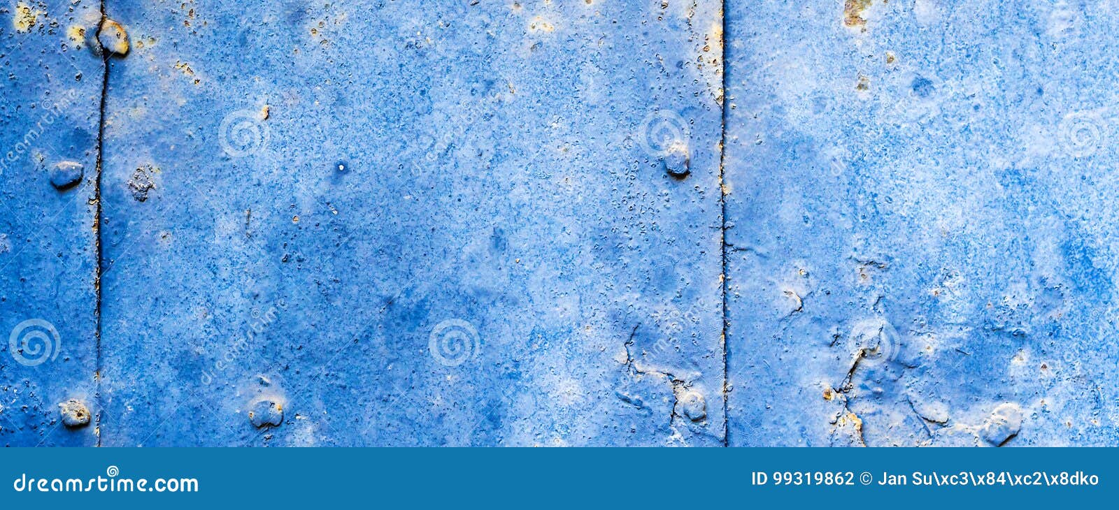 Old blue rusty iron plate stock photo. Image of ruined - 99319862