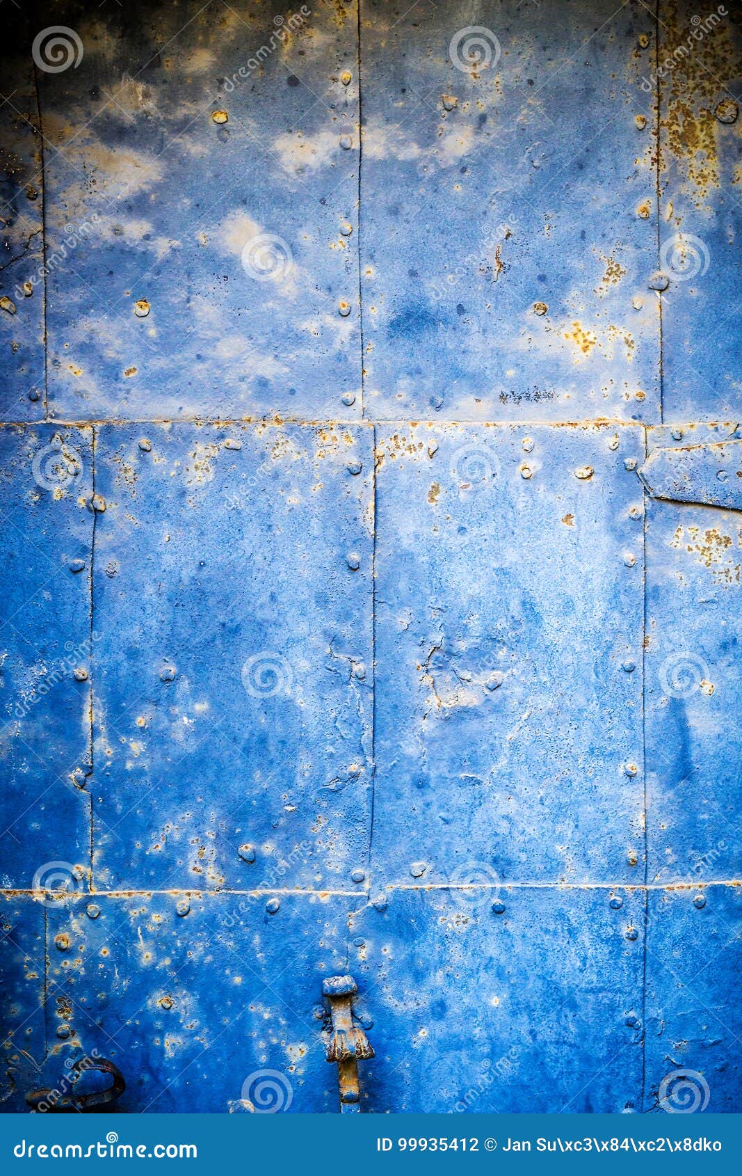 Old blue rusty iron plate stock photo. Image of clad - 99935412