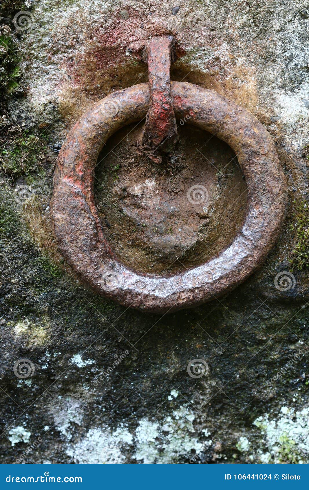 Old Rusty Iron Ring for Gripping Stock Photo - Image of fastening ...