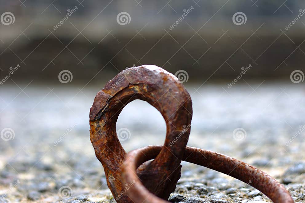 An old rusty iron ring stock image. Image of connection - 76781355