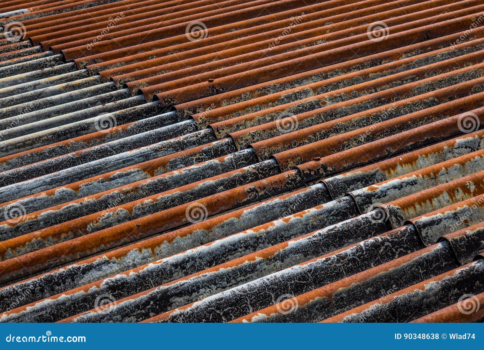 The Old and Rusty Iron Roof of a Building Stock Photo - Image of ...