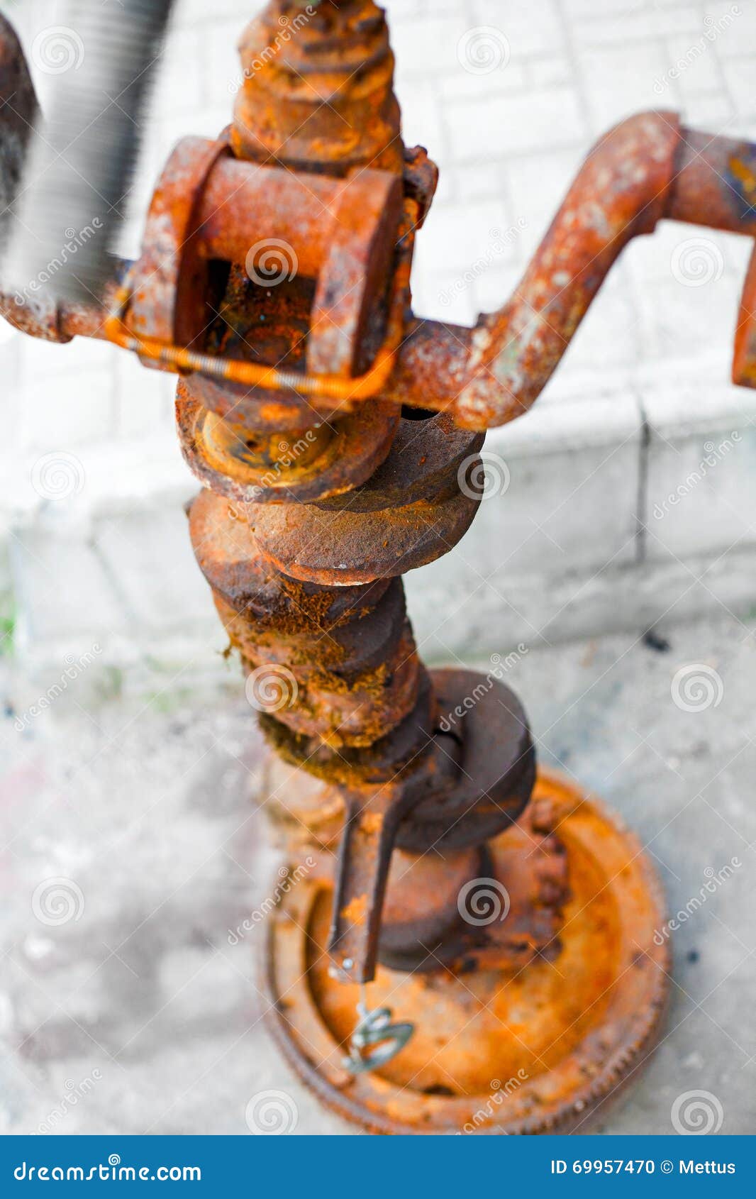 Old Rusty Iron Structure Detail Top View Stock Photo - Image of armor ...
