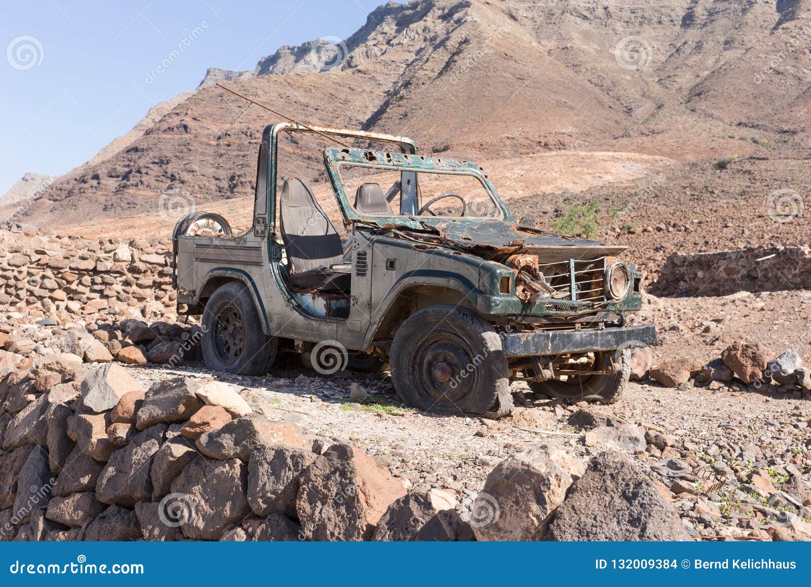 Old Rusty Jeep Stands in the Mountains Stock Photo - Image of salvage ...