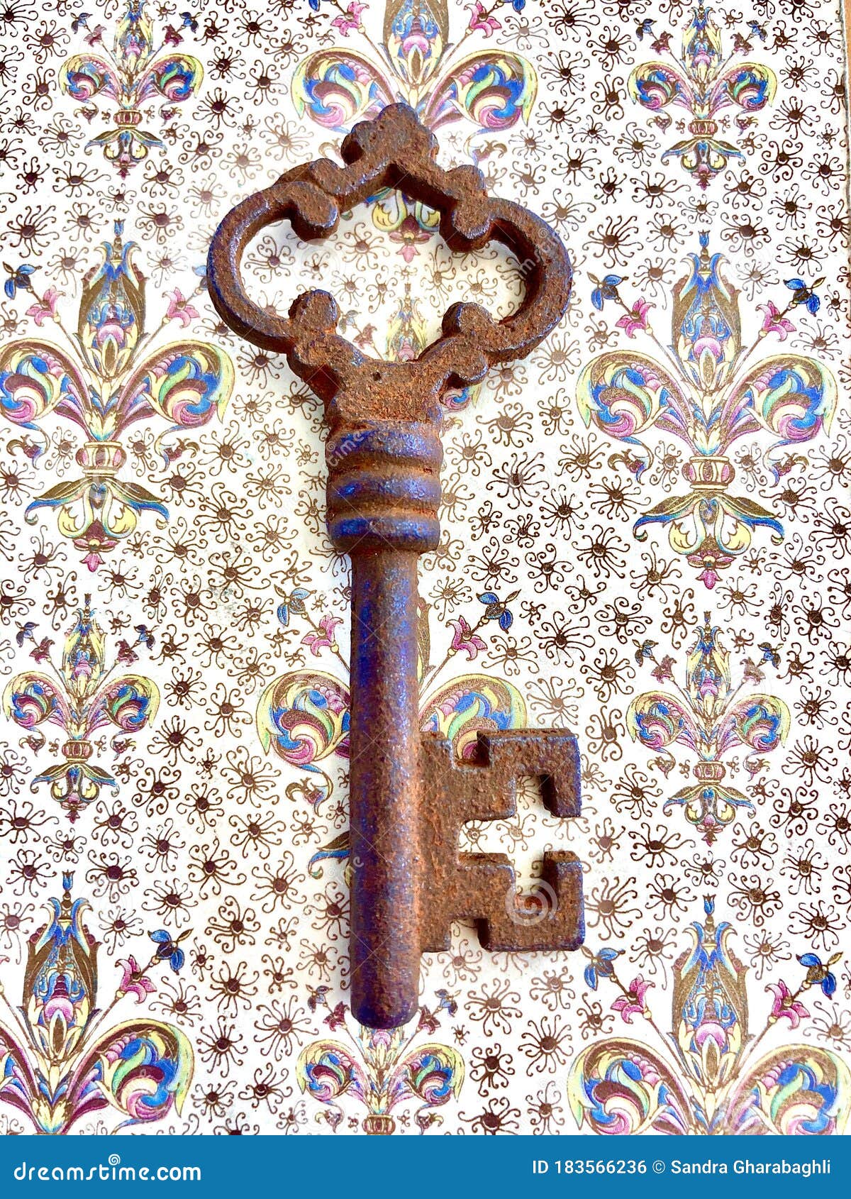 Old Rusty Key stock photo. Image of iron, antique, treasure - 183566236