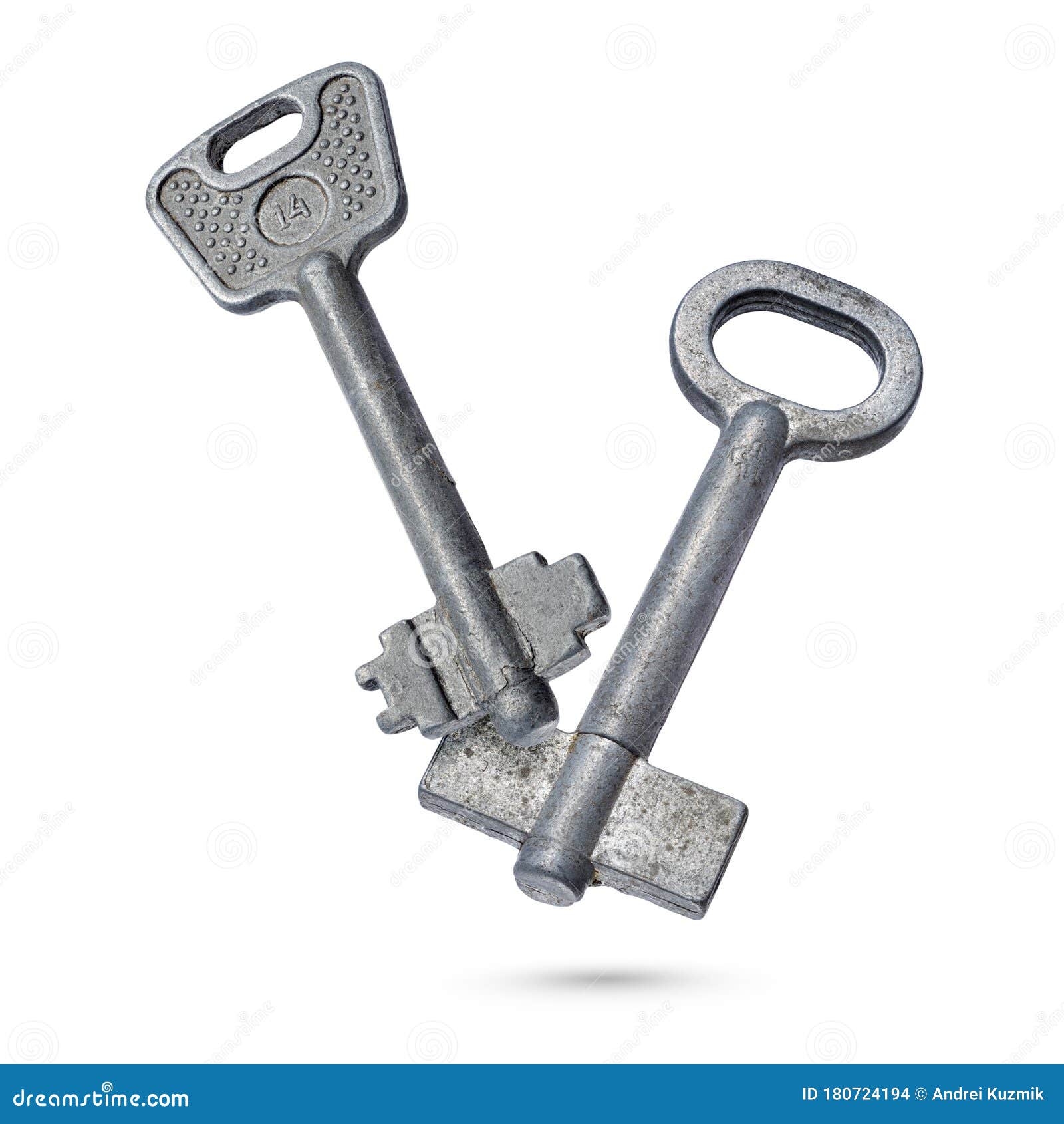 Old Rusty Key Isolated on White Background Stock Photo - Image of safe ...