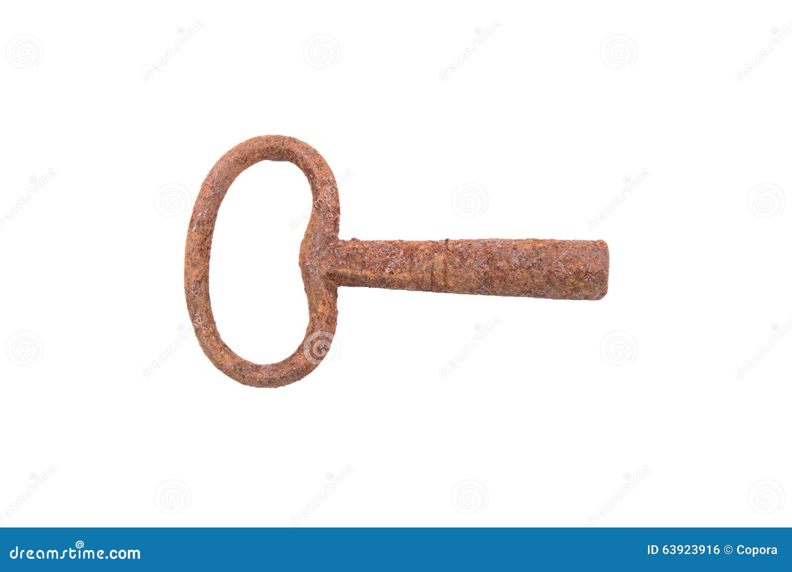 Old Rusty Key on a White Background Stock Photo - Image of rust, brown ...