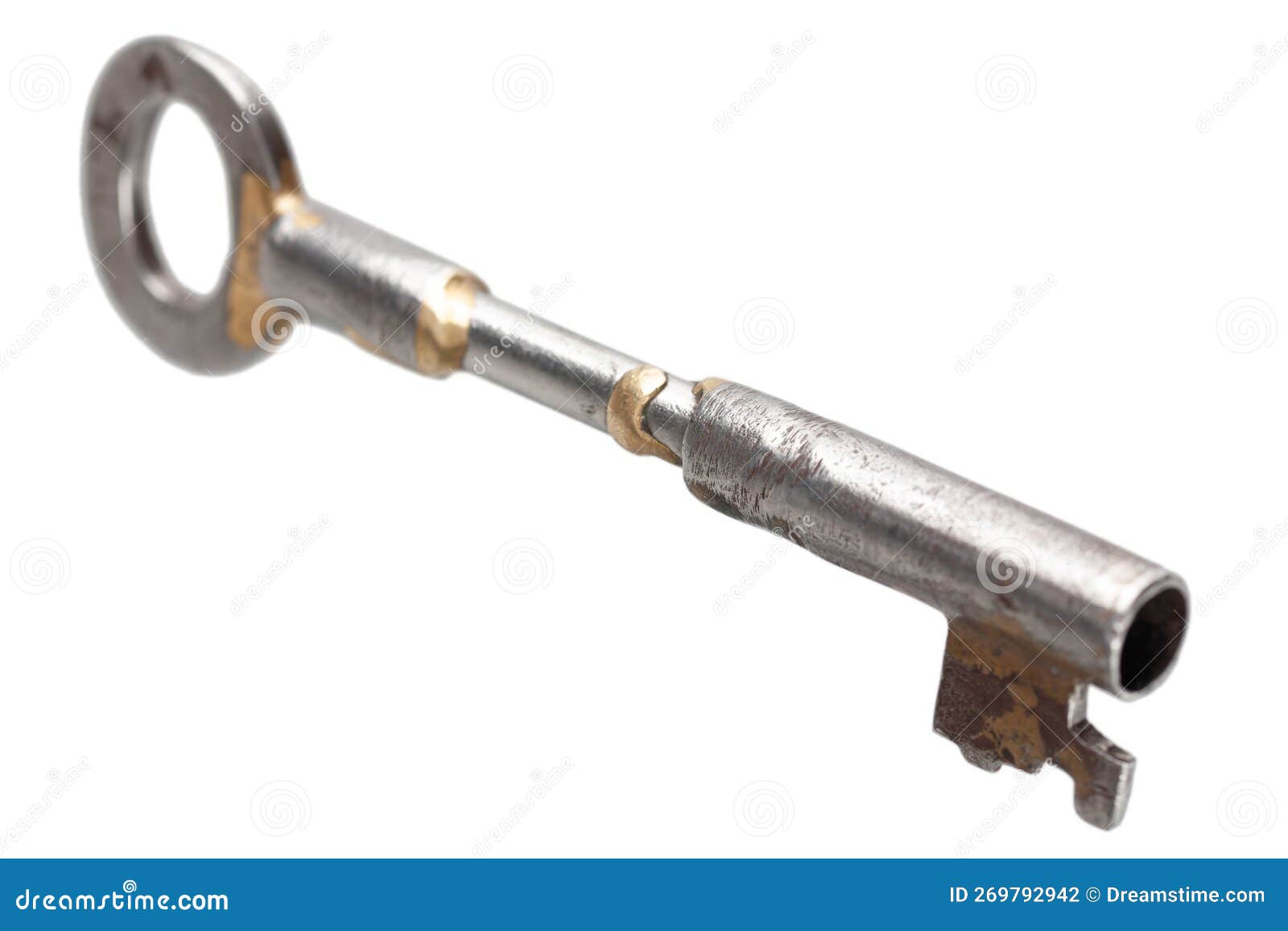 Old Rusty Key on a White Background Stock Photo - Image of open, metal ...
