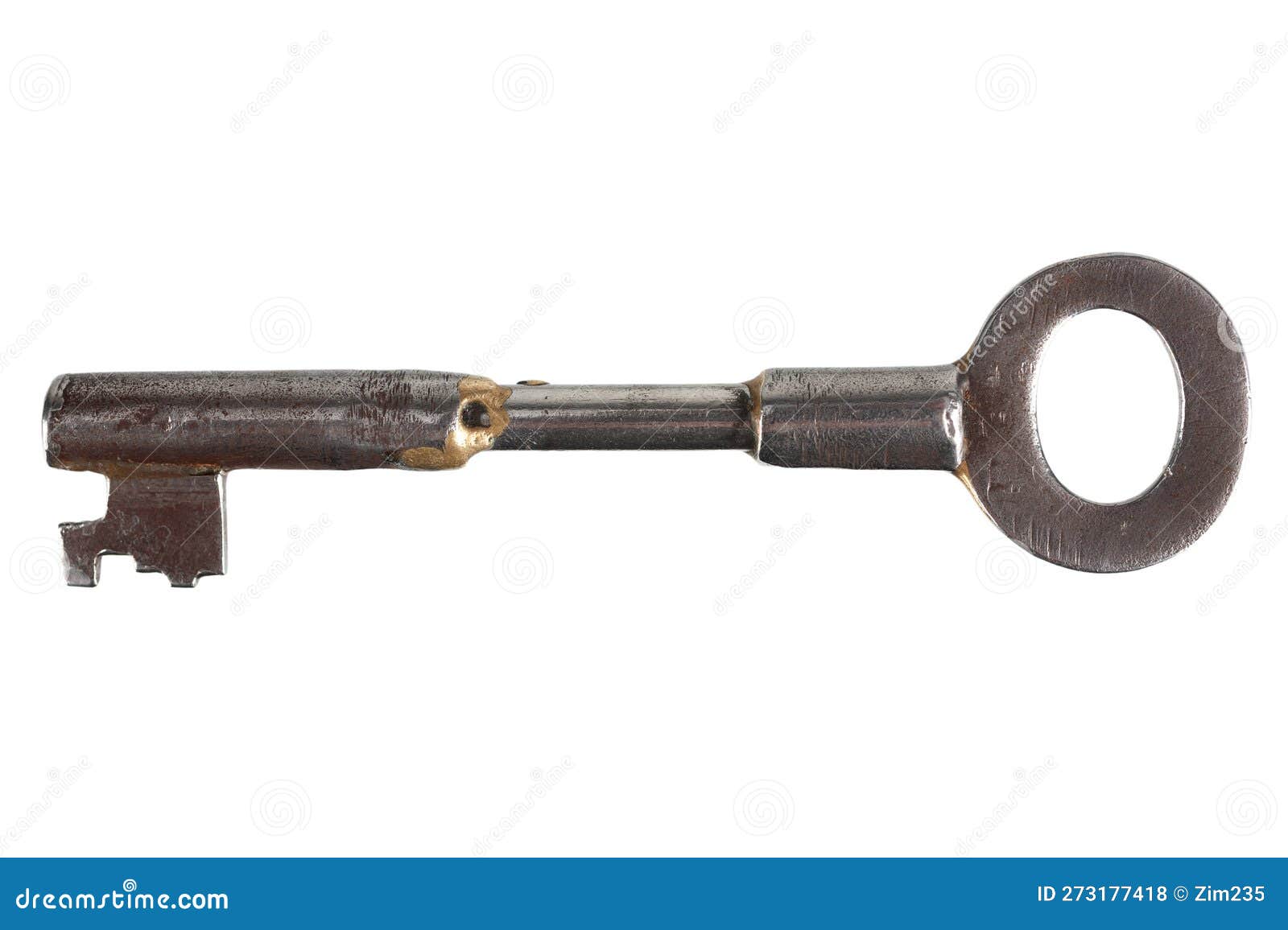 Old Rusty Key on a White Background Stock Photo - Image of metal, steel ...