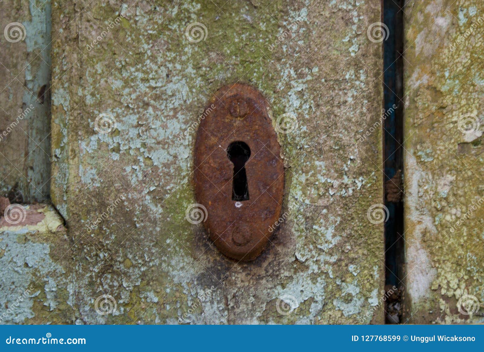 Old rusty keyhole stock image. Image of green, relic - 127768599