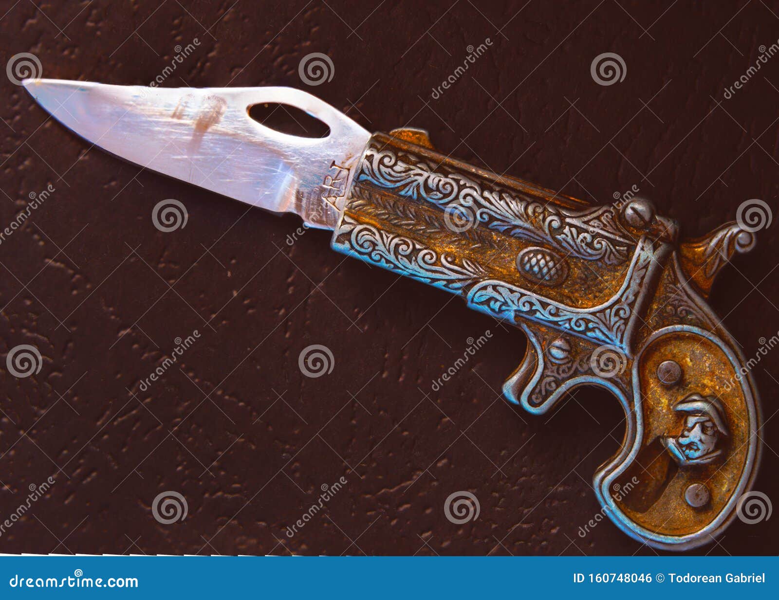 Old rusty knife close-up stock photo. Image of pirate - 160748046