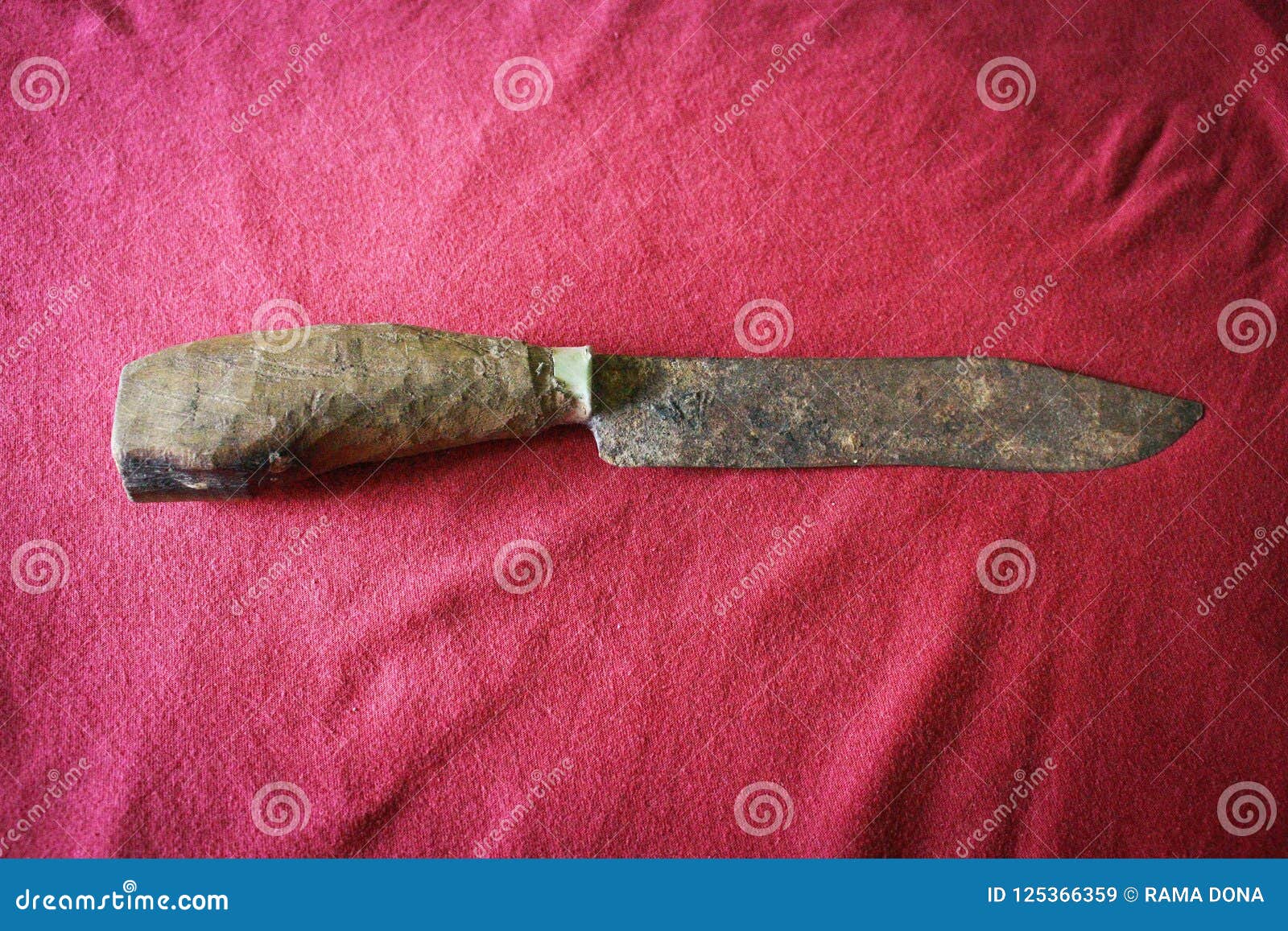 Rust Knife with a Red Background Stock Image - Image of background ...