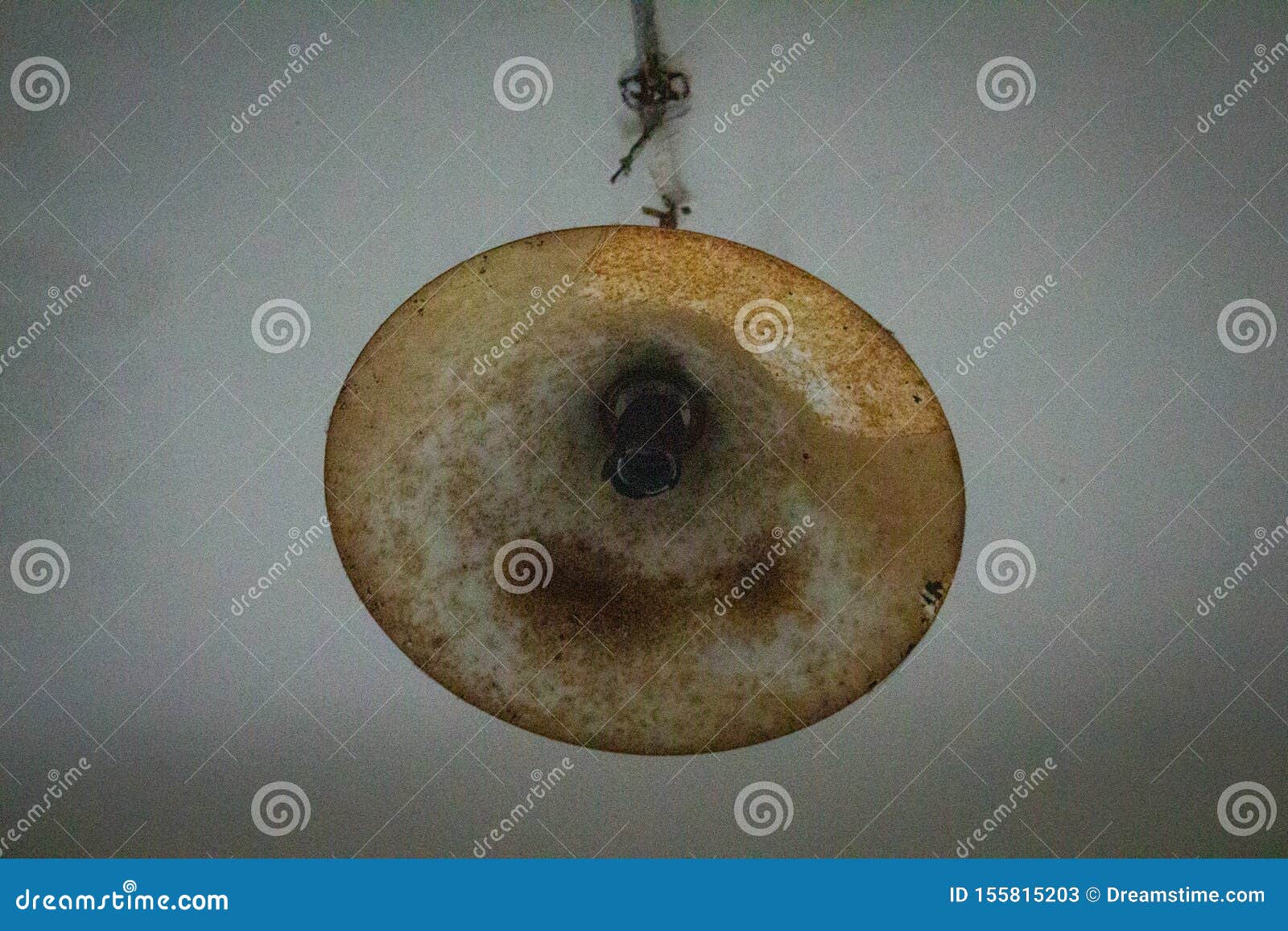 Old Rusty Lamp on the Ceiling Stock Image - Image of closeup ...