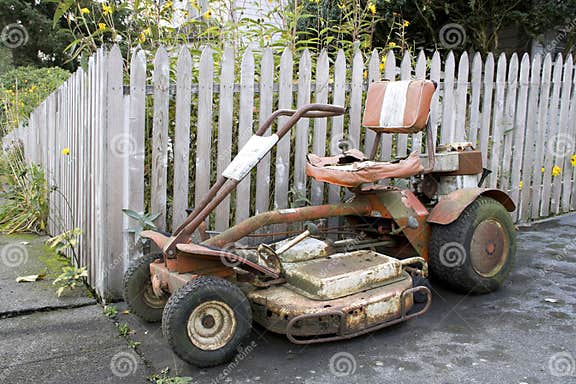 Old rusty lawn mower stock photo. Image of interesting - 27270134
