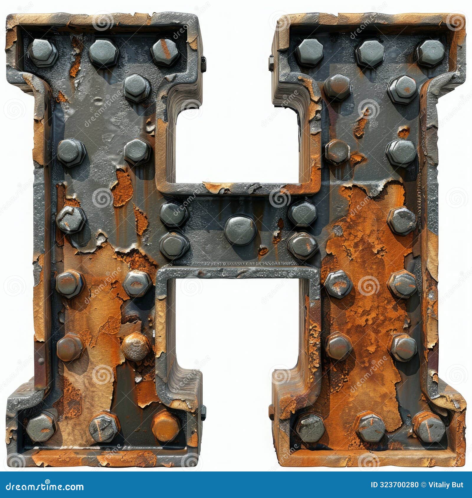 Rusty Letter A Sign Lying On A Wood Texture In Warm Light Stock Image ...