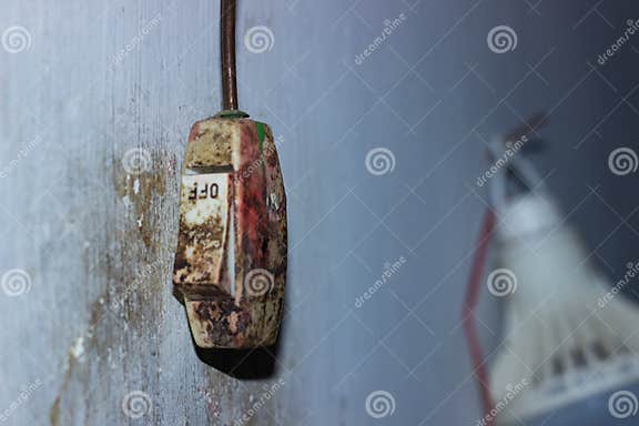 Old and Rusty Light Switch on Wall Stock Photo - Image of wall ...