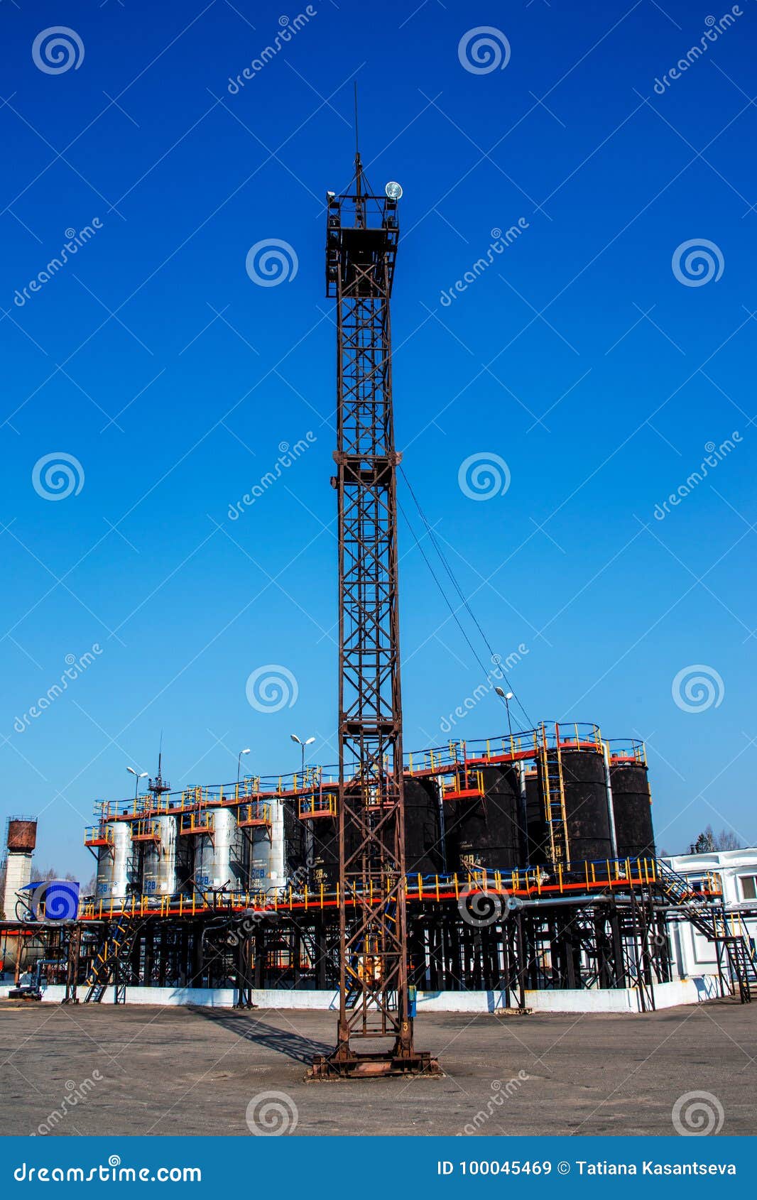 Old and Rusty Lighting Tower Stock Image - Image of fitting, bright ...