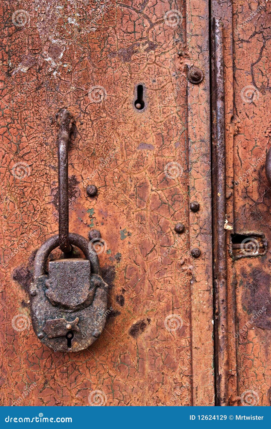 Old rusty lock stock image. Image of black, bolt, rust - 12624129