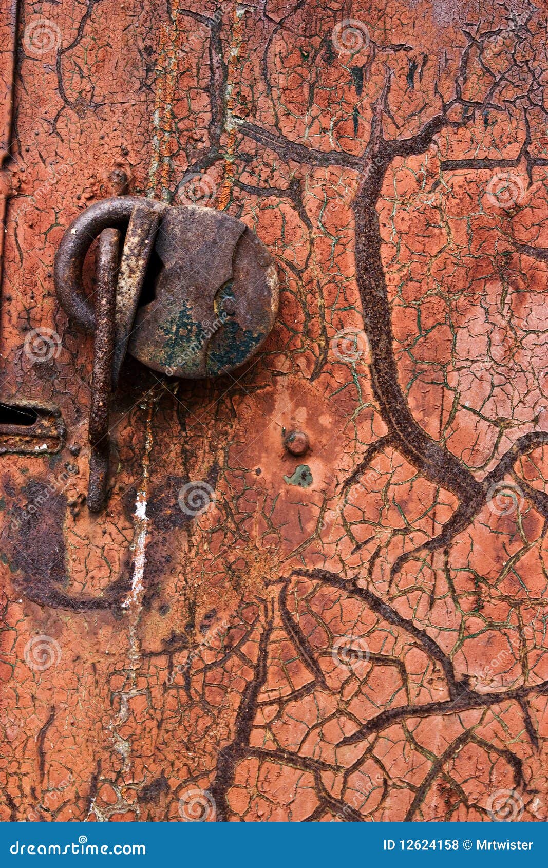 Old rusty lock stock photo. Image of nail, power, rough - 12624158