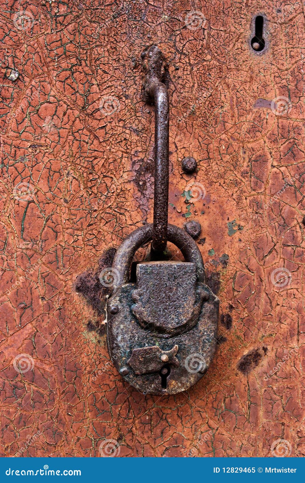 Old rusty lock stock image. Image of ancient, iron, large - 12829465
