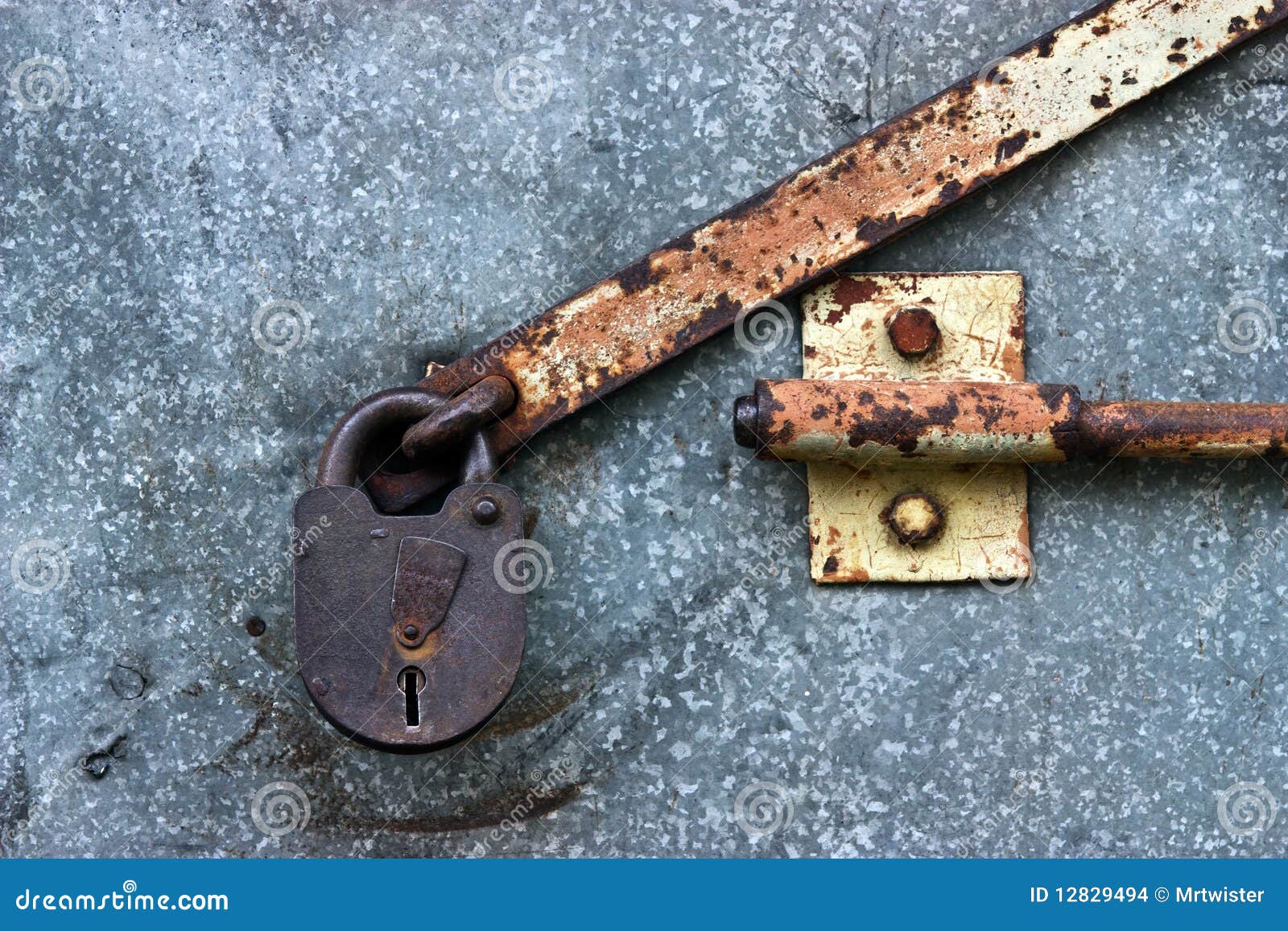 Old rusty lock stock photo. Image of power, effect, paint - 12829494