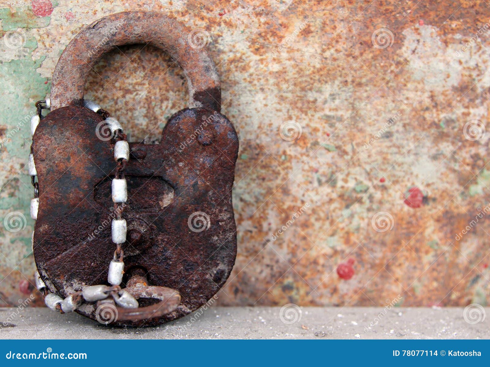 Old rusty lock with key stock photo. Image of mystery - 78077114