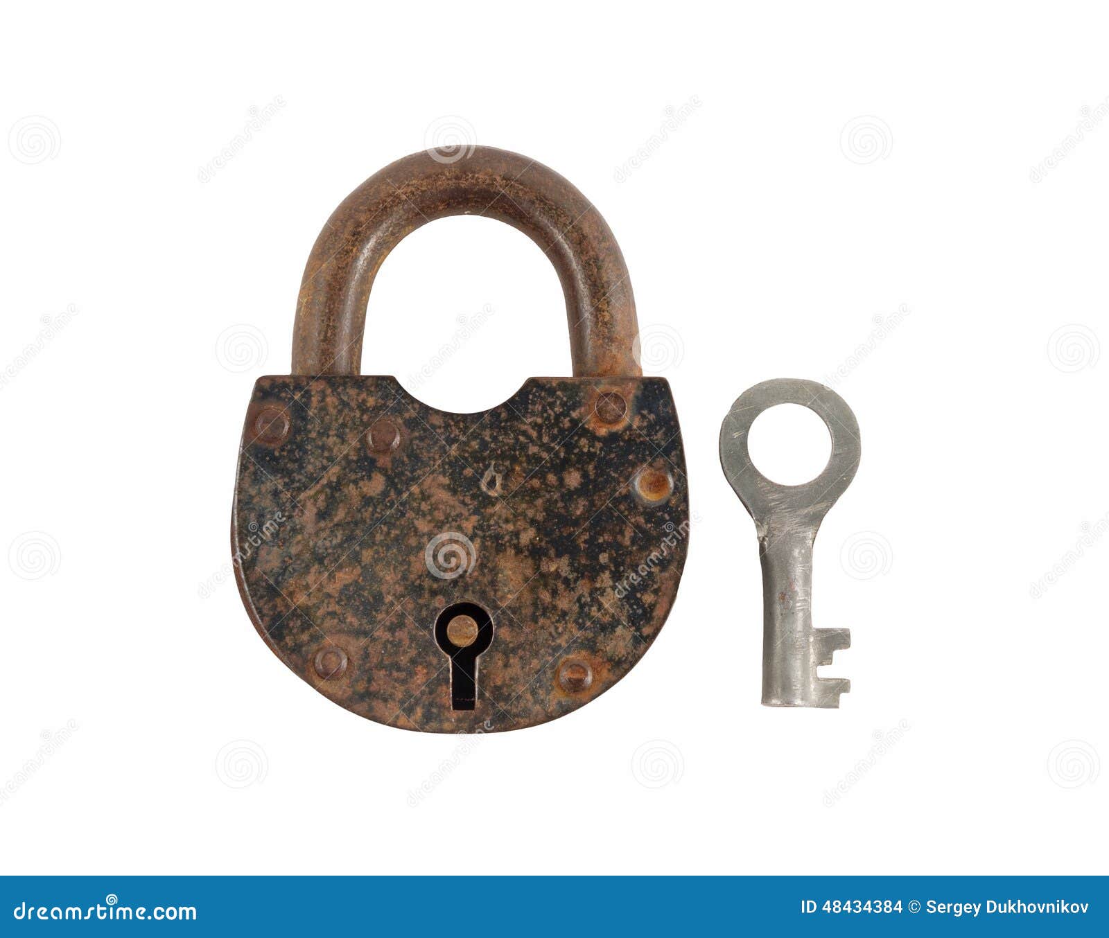 An old rusty lock and key stock photo. Image of locker - 48434384