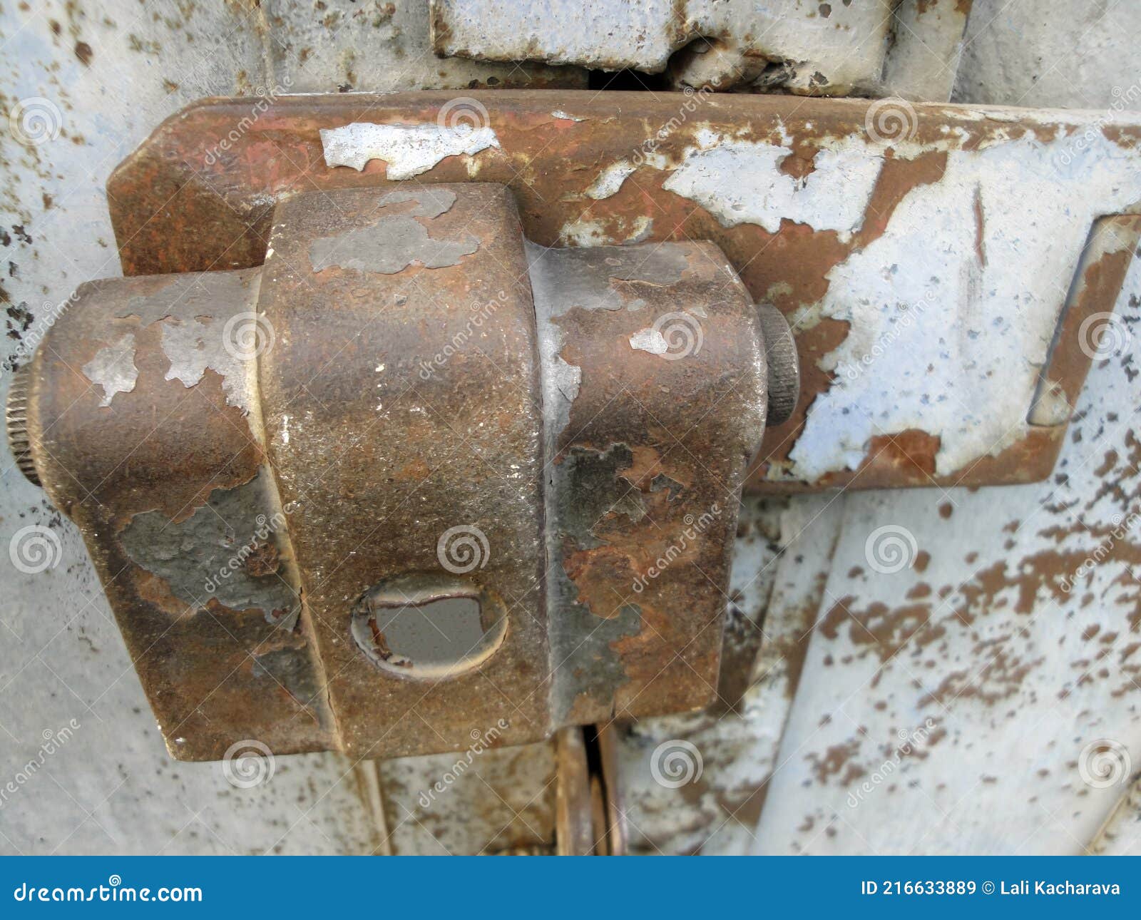 Old rusty lock stock image. Image of padlock, locking - 216633889