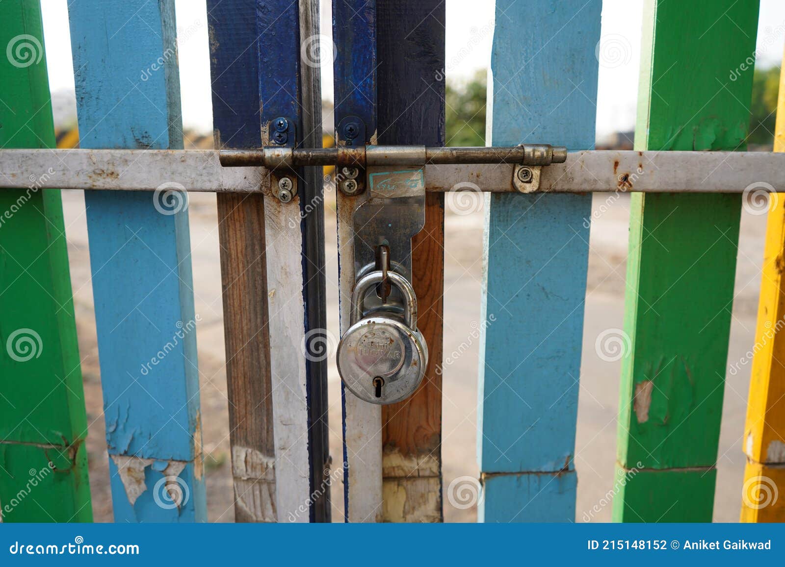 Old Rusty Lock on School Playground Stock Photo - Image of yellow ...
