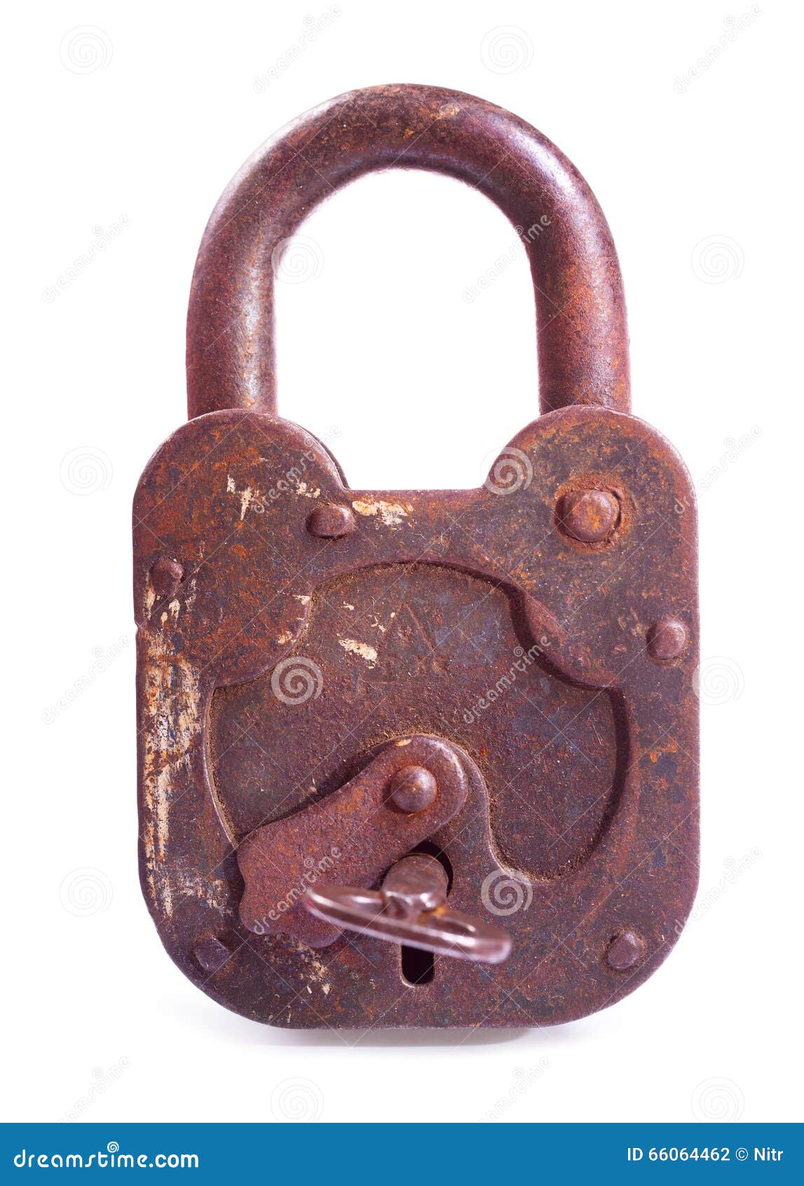 Old rusty lock stock photo. Image of steel, retro, metal - 66064462