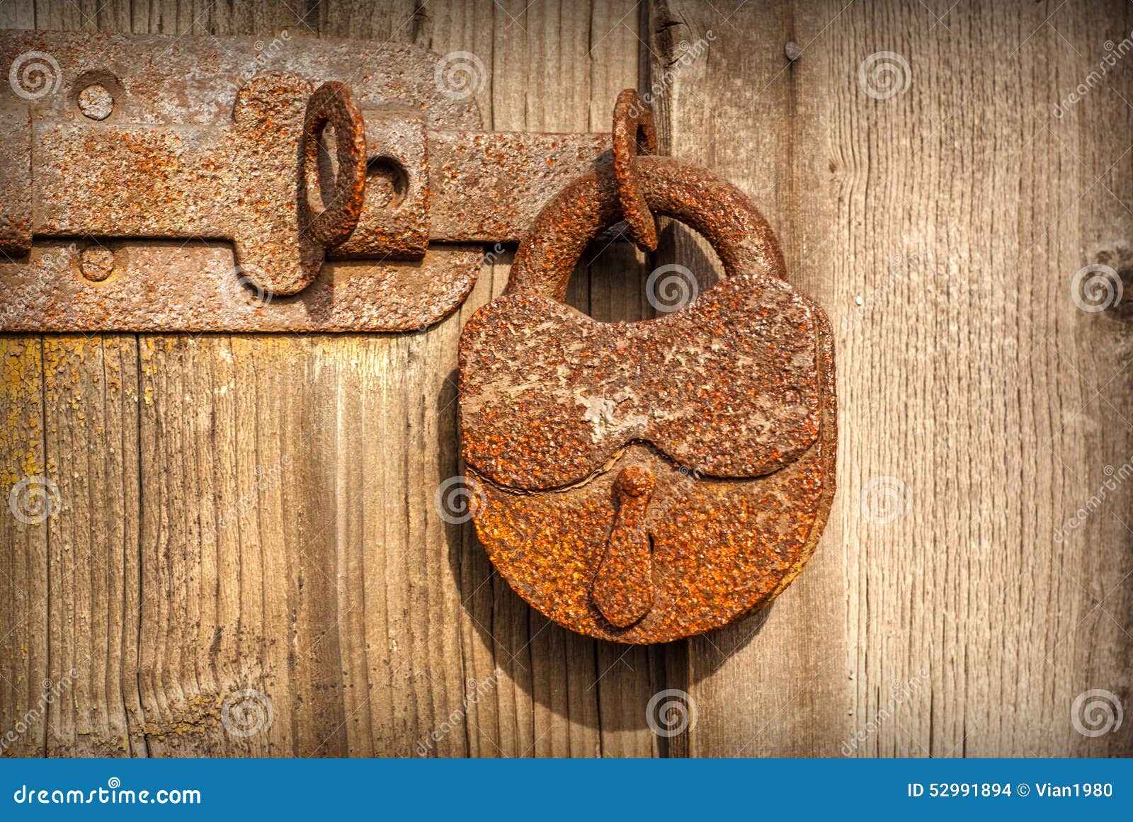 Old rusty lock stock photo. Image of detail, entrance - 52991894