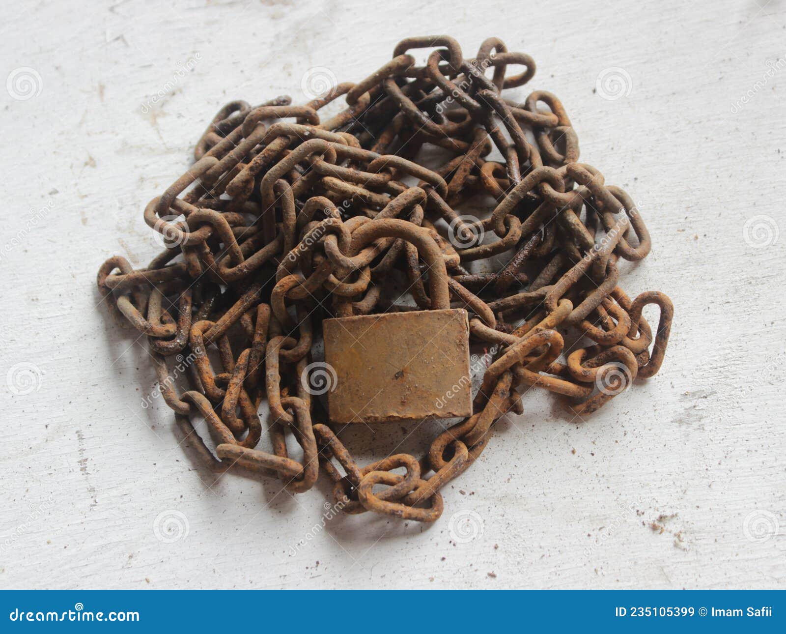 Old rusty locked stock image. Image of homemade, security - 235105399